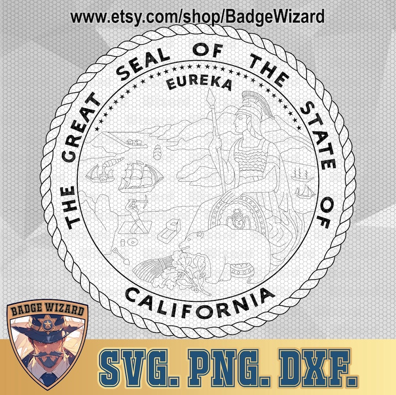 California State Seal SVG, PNG, Cricut Cut File - Etsy