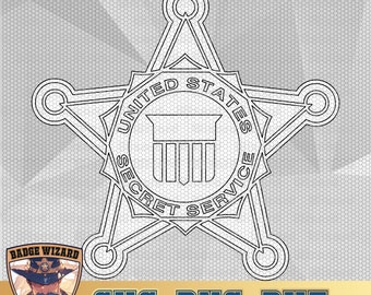 US Secret Service Old Star Laser Cut File Vector Digital Download - Etsy