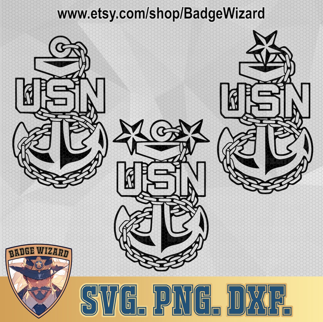 Navy Chief Anchors SVG, US Navy Chiefs Anchors PNG, Dxf, Cricut Ready ...