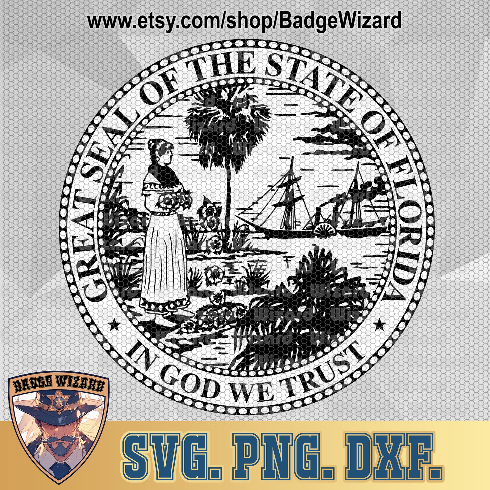 Florida State Seal SVG , Florida State Seal Cricut, Florida State Seal ...