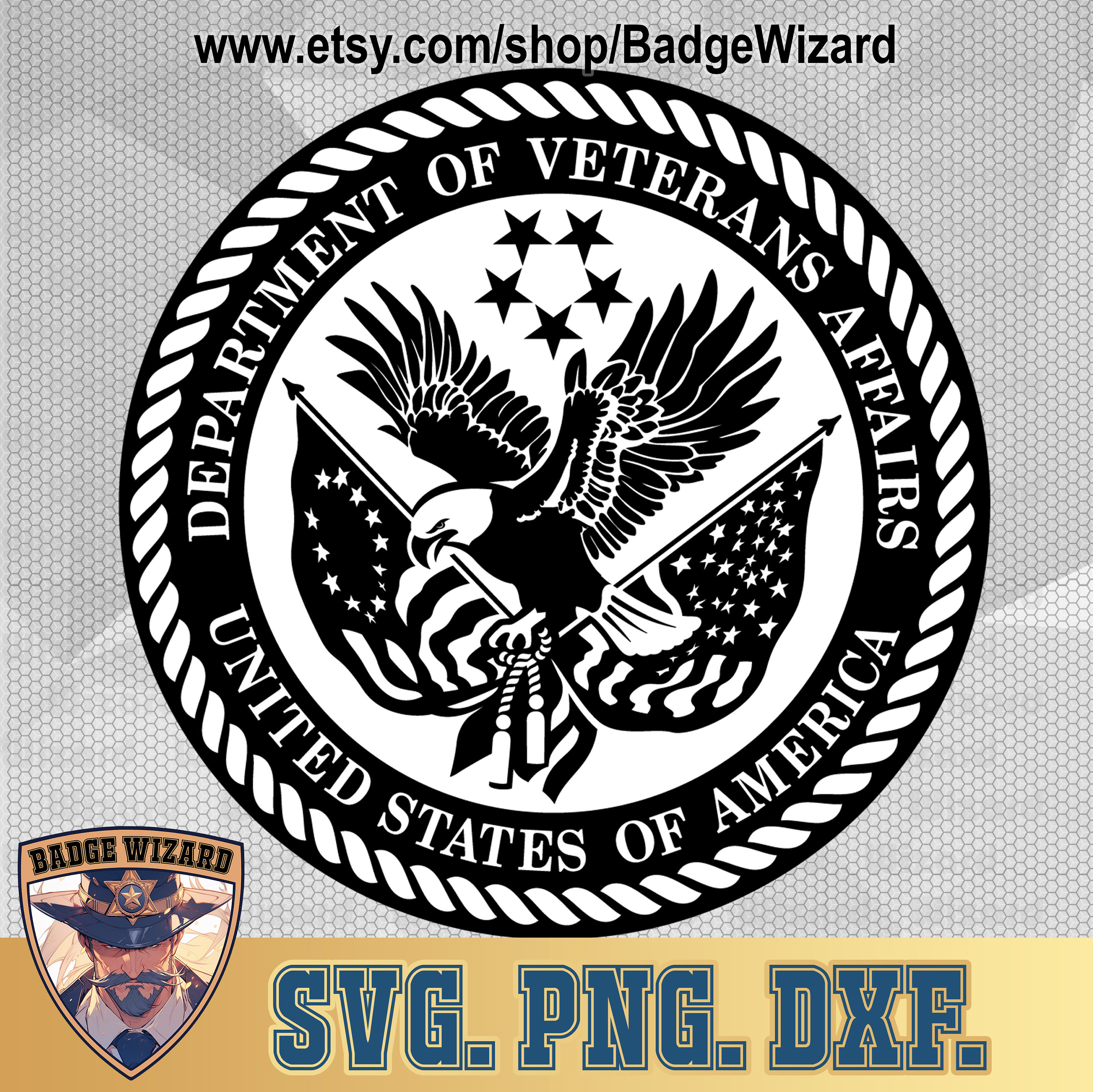 Veterans Affairs Seal SVG, Military VA Seal Png,vector Clipart For, Dxf ...