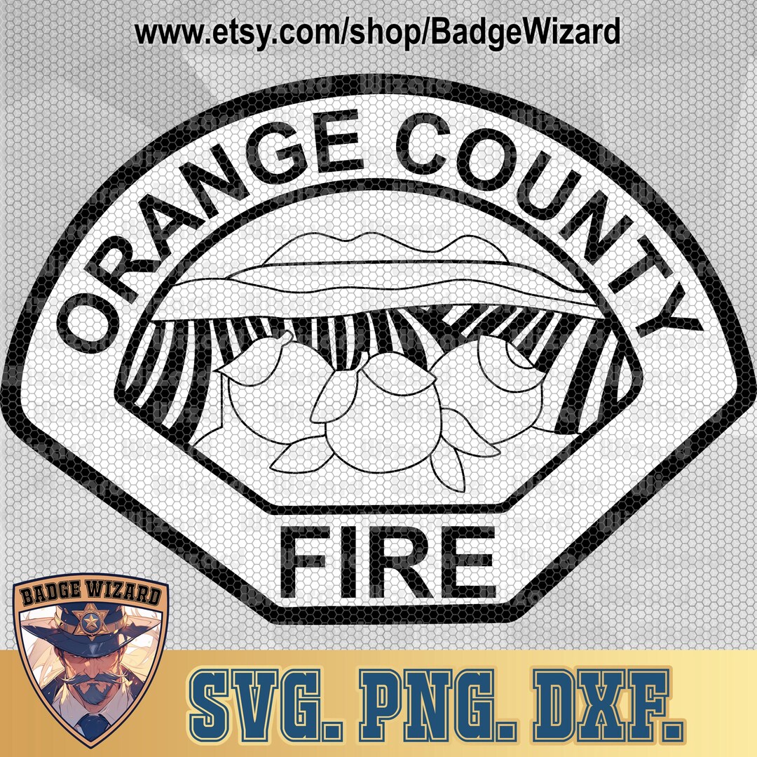 Orange County CA Fire Department SVG, California Fire Dept Png, Orange ...