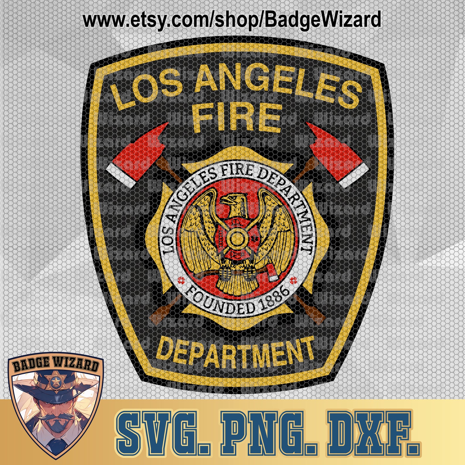 Colorized Los Angeles County California Fire Department SVG, LA CA Fire ...