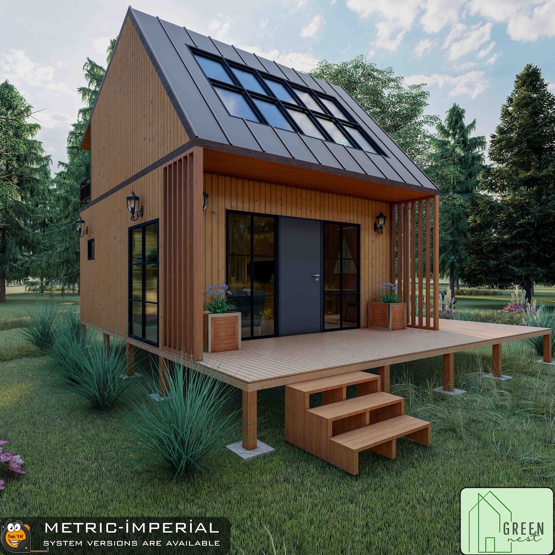Tiny House Plans 16x16 , Modern Cabin House Plans , Cottage House Plans ...