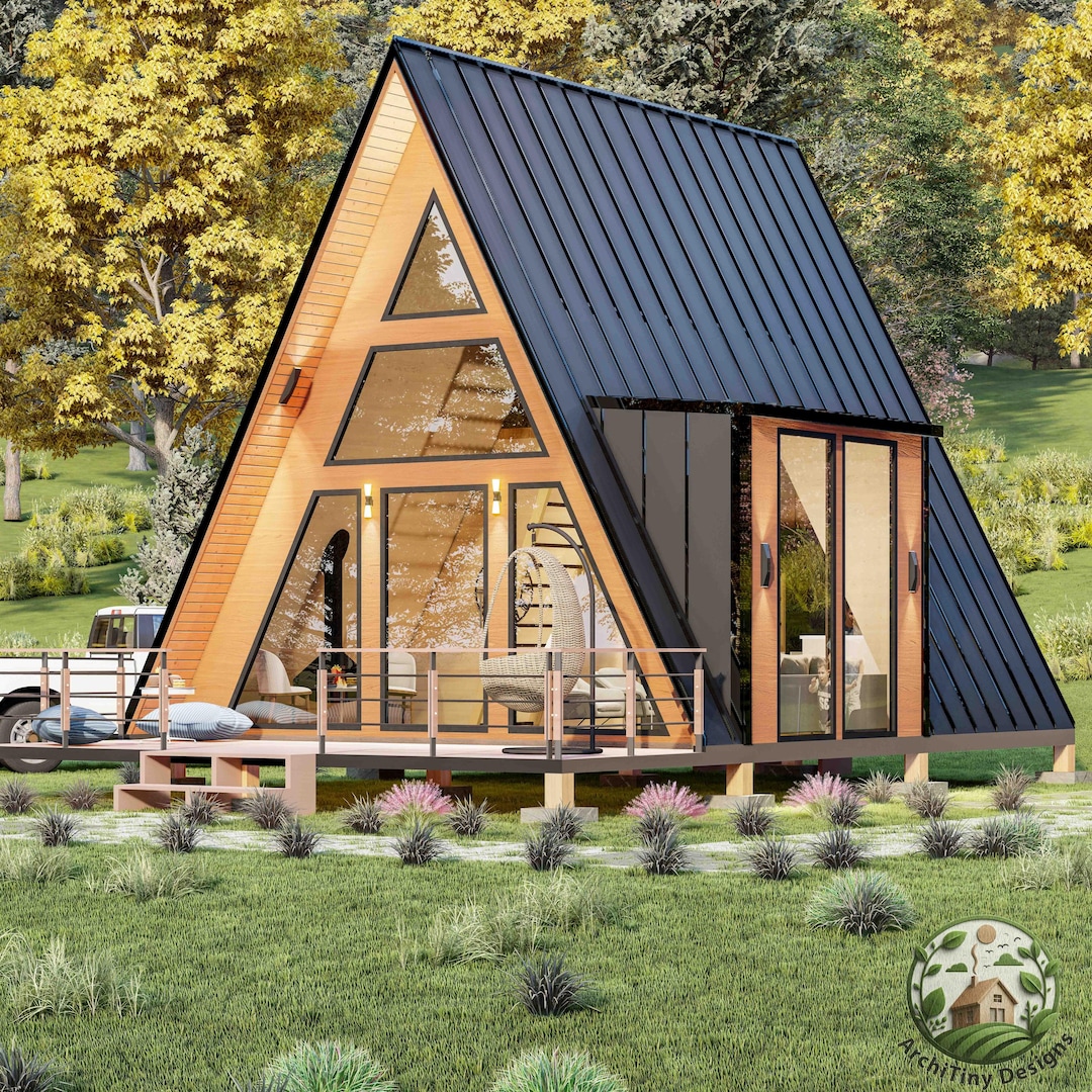 A-frame House Plan: Tiny House Plans, Modern Cabin & Cottage Blueprints ...