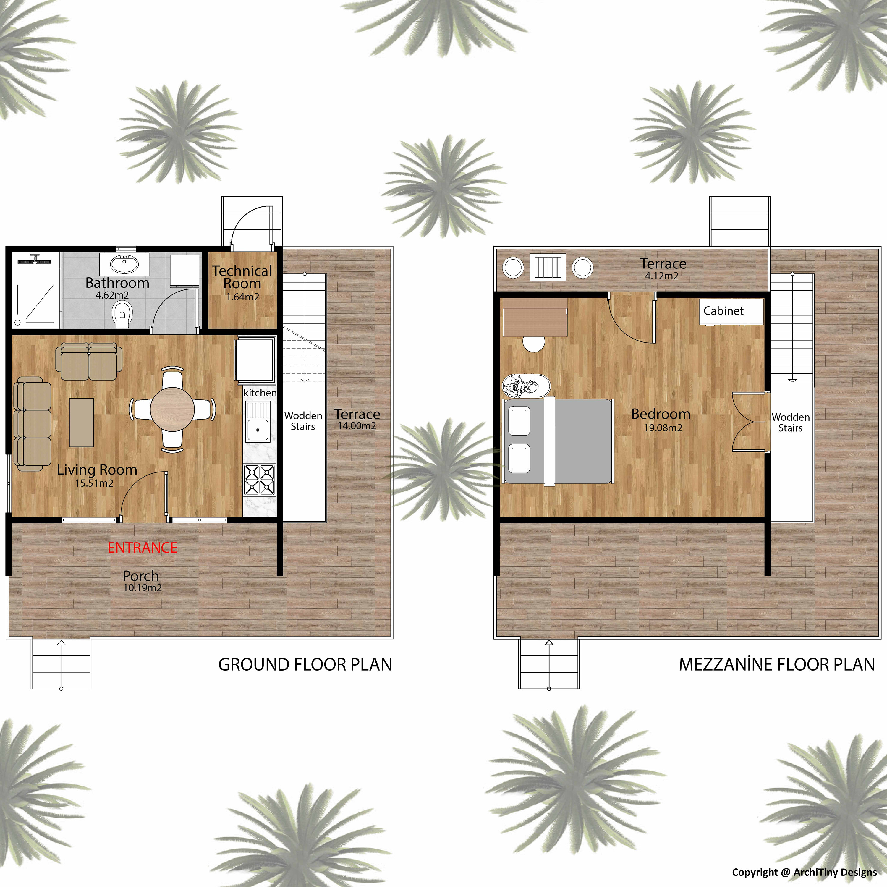 16x16 Open Cabin Plans