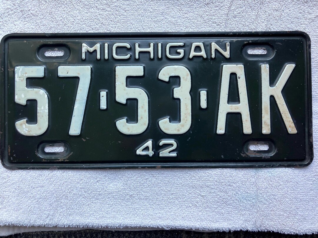 1942 Michigan Plate - Etsy