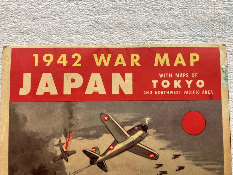 1942 JAPAN WAR MAP - Etsy