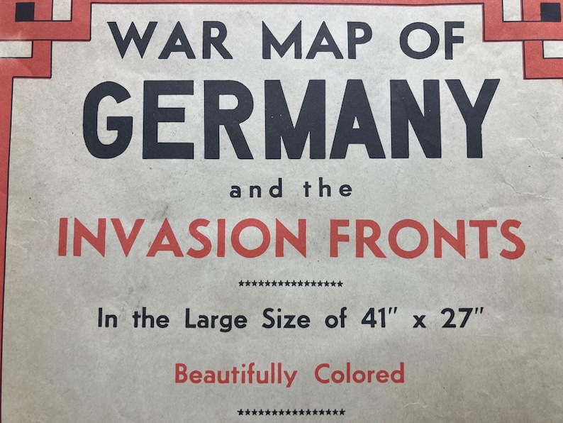 WAR MAP of GERMANY - Etsy