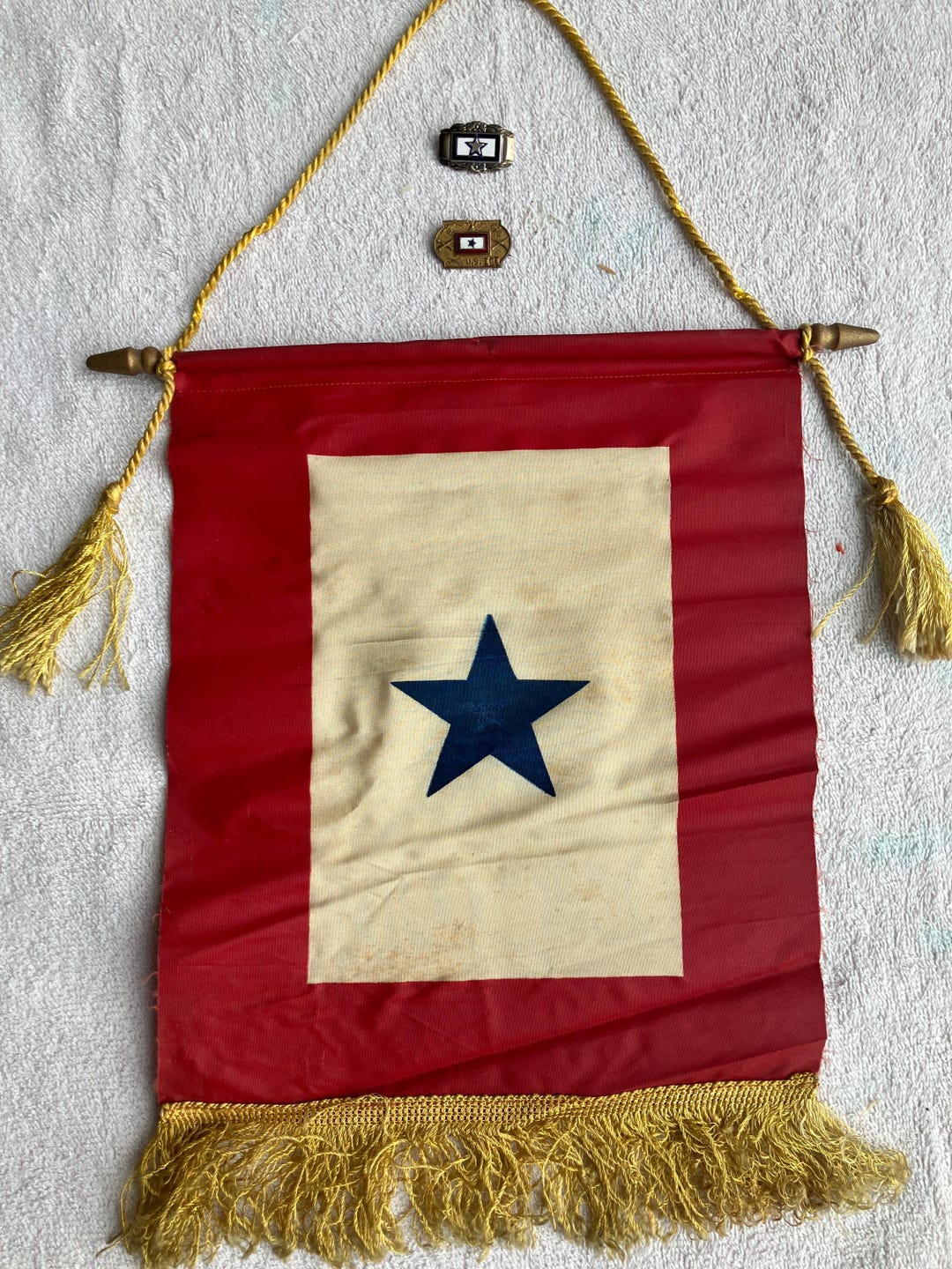 IN SERVICE Banner/pin Combo - Etsy