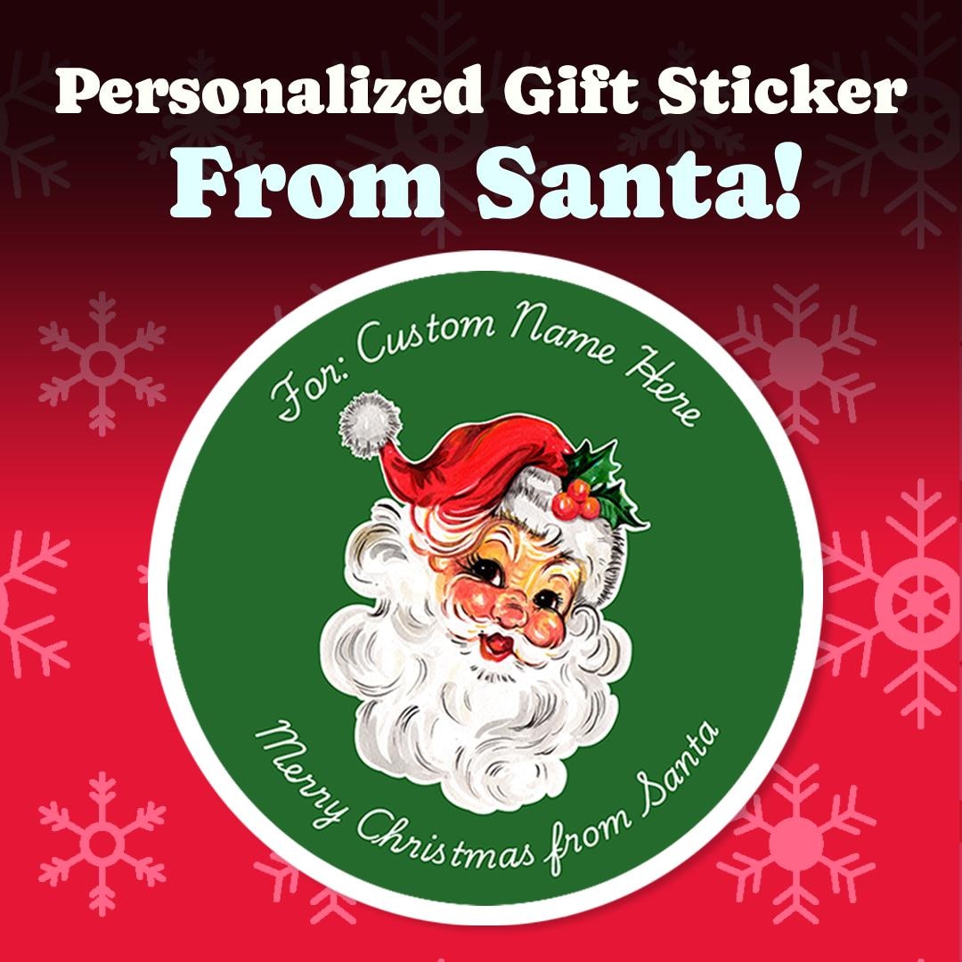 Personalized Gift Stickers From Santa, Merry Christmas Stickers, Santa ...