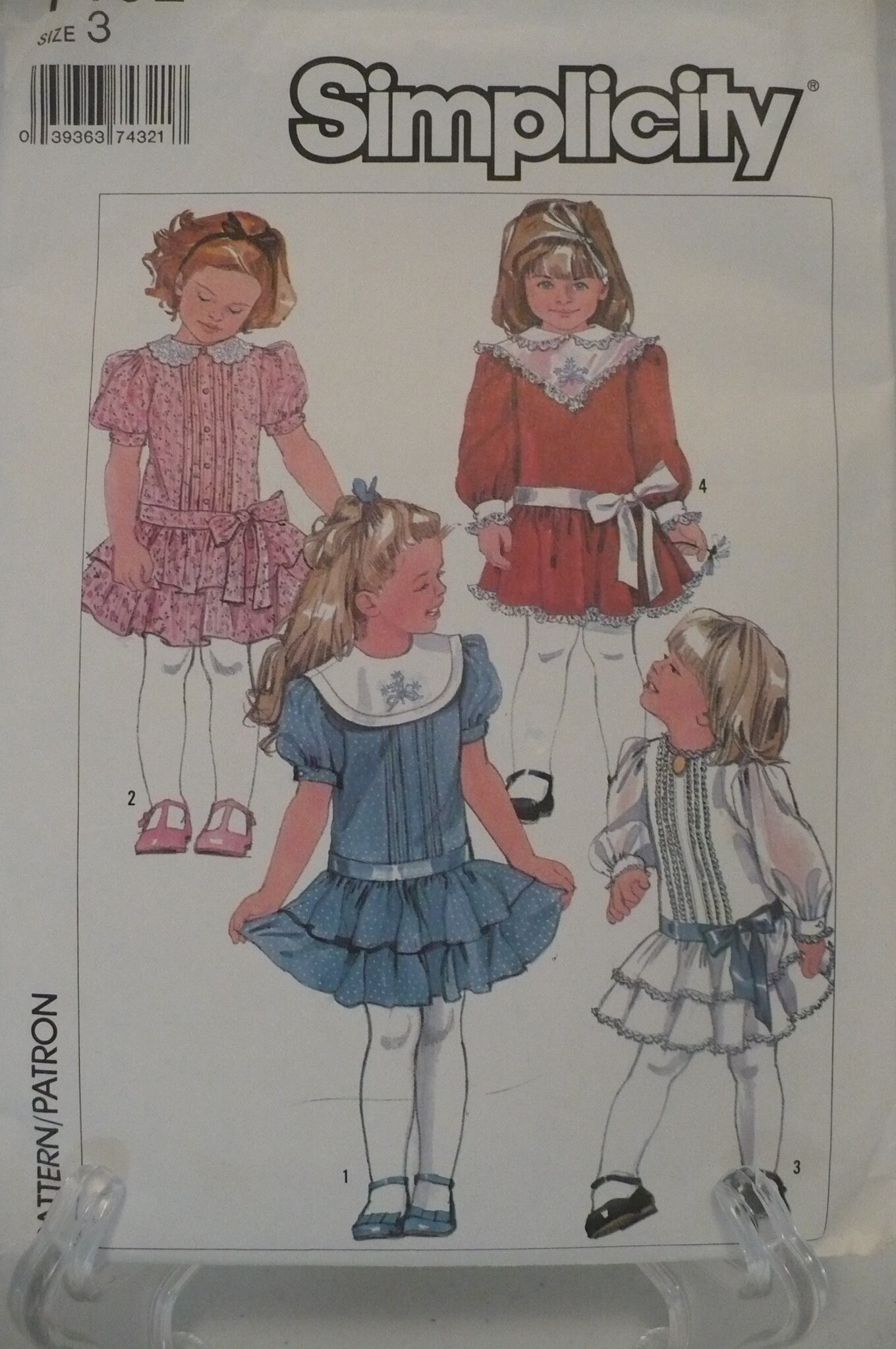 Simplicity Pattern for Girls Dropped-waist Dress Sz 3 - Etsy