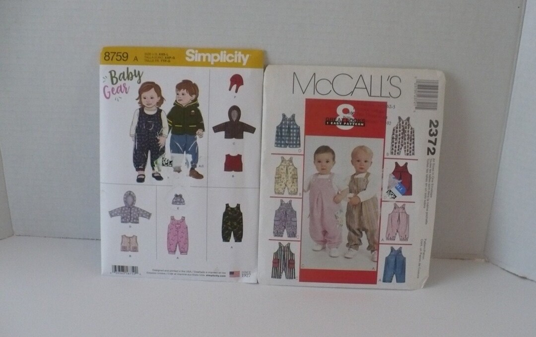 Set/2 Unused/uncut Baby/toddler Sewing Patterns Mccalls & Simplicity - Etsy