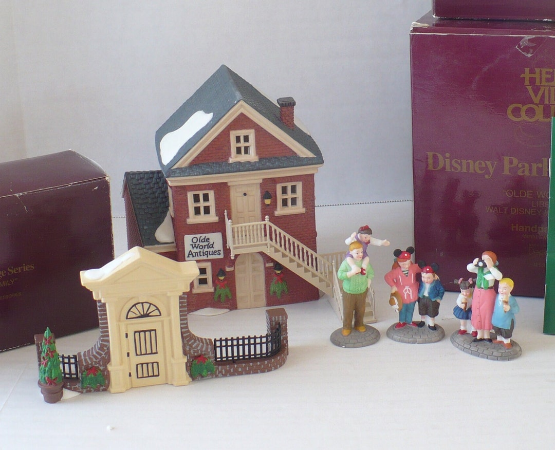 RARE VTG 3-PC Set Disney Parks Series Christmas Village: Antique Shop ...