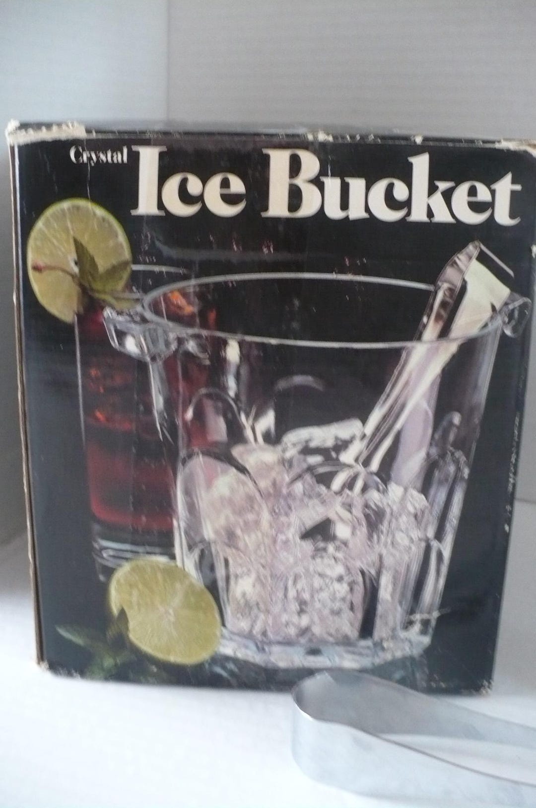 Vintage Crystal Ice Bucket W/tongs by Leonard Silver MFG - Etsy