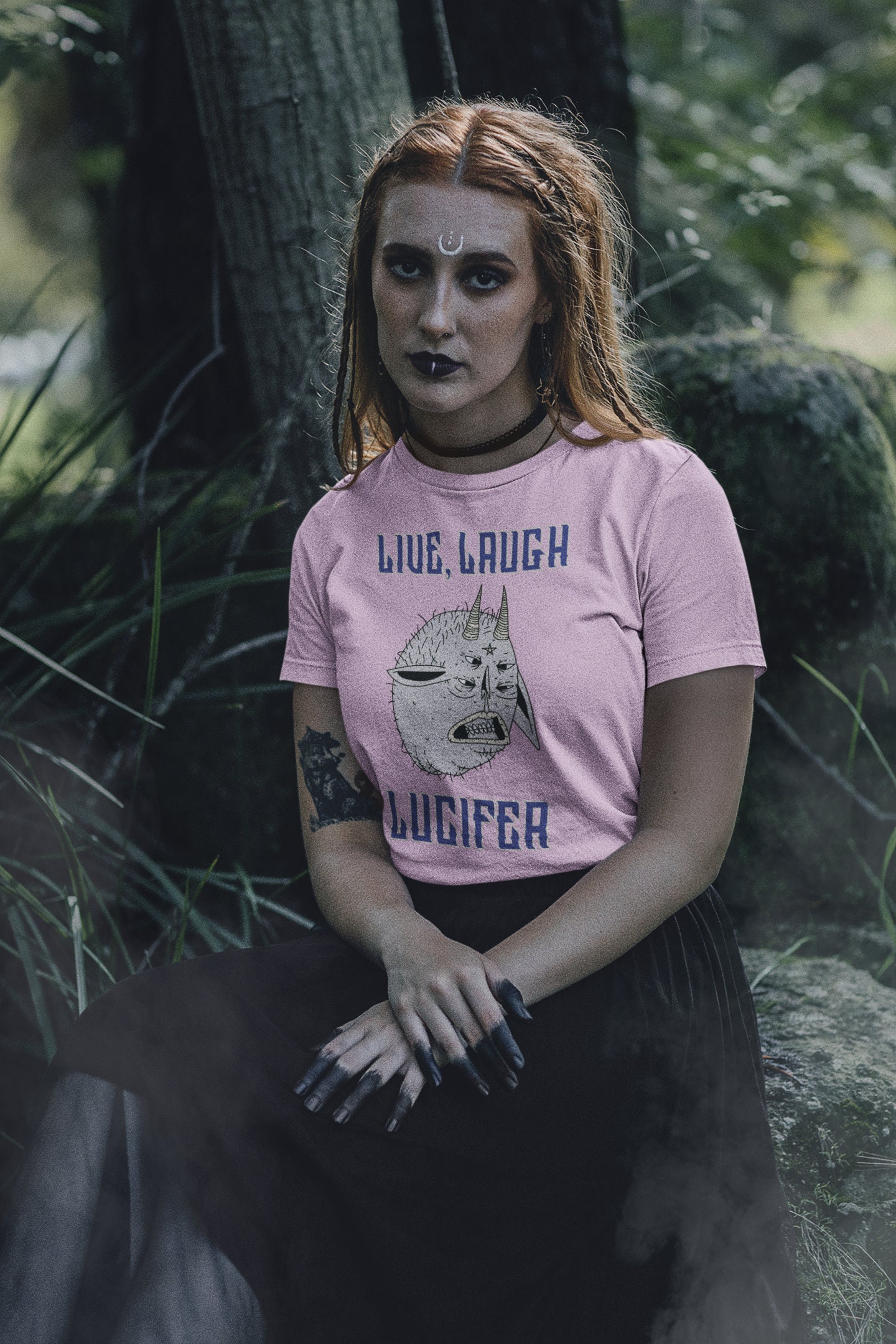 Live Laugh Lucifer Unisex Shirt Alternative Goth Witch Witchy Oddities ...