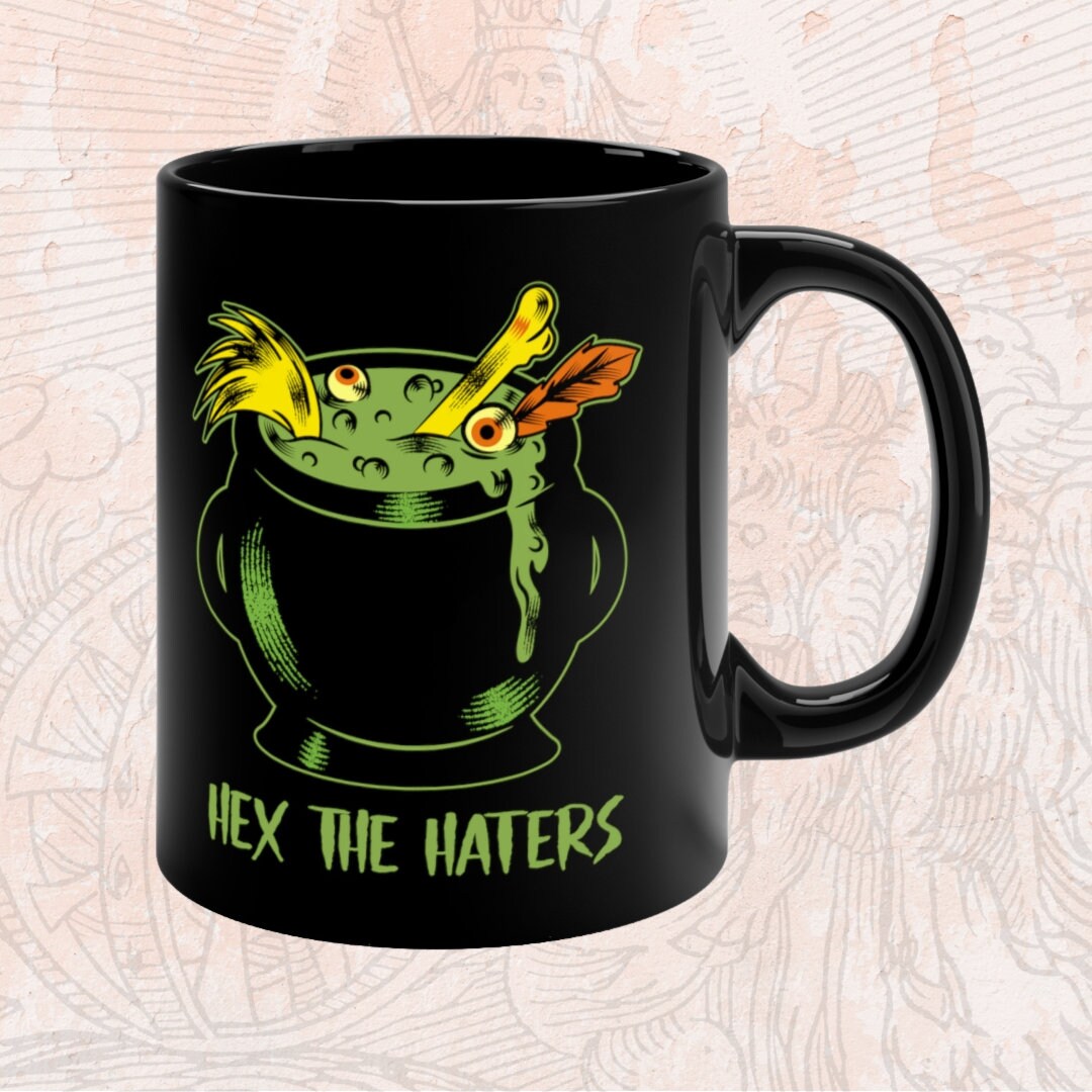 Hex the Haters Black Mug Alternative Goth Witch Witchy Oddities Emo ...