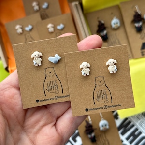 Miniature House Elf Stud Earrings - Magical Creature Polymer Clay Studs ...