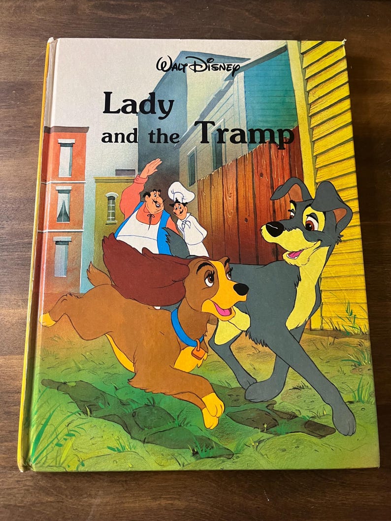 Lady and the Tramp, Twin Books, Vintage Childrens Book - Etsy
