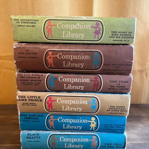 Vtg 1960s Companion Library Classic Hardcover Books- Individually Sold ...
