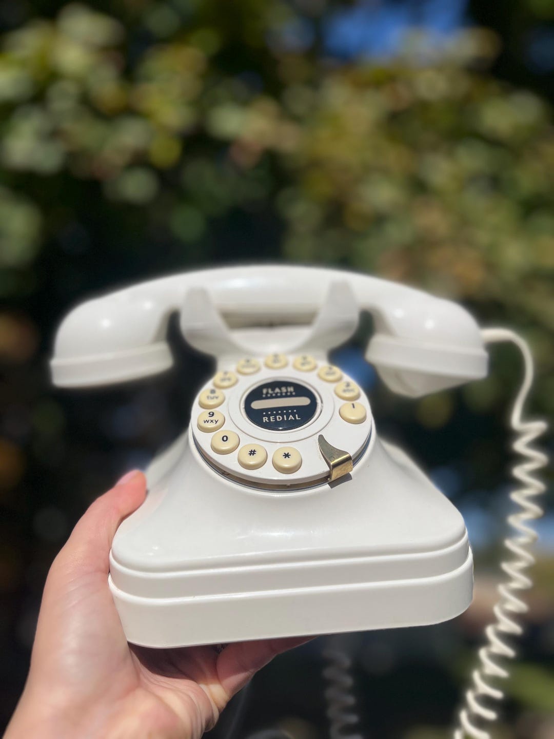 Pre 2004 PRINCESS DESK TELEPHONE, White Push Button, Vintage Working ...