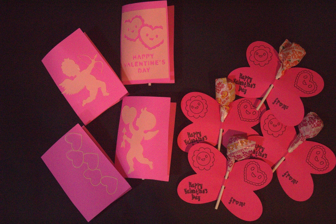 Valentine's Cards With Lollipops, Cupid Valentine's Card, Butterfly ...