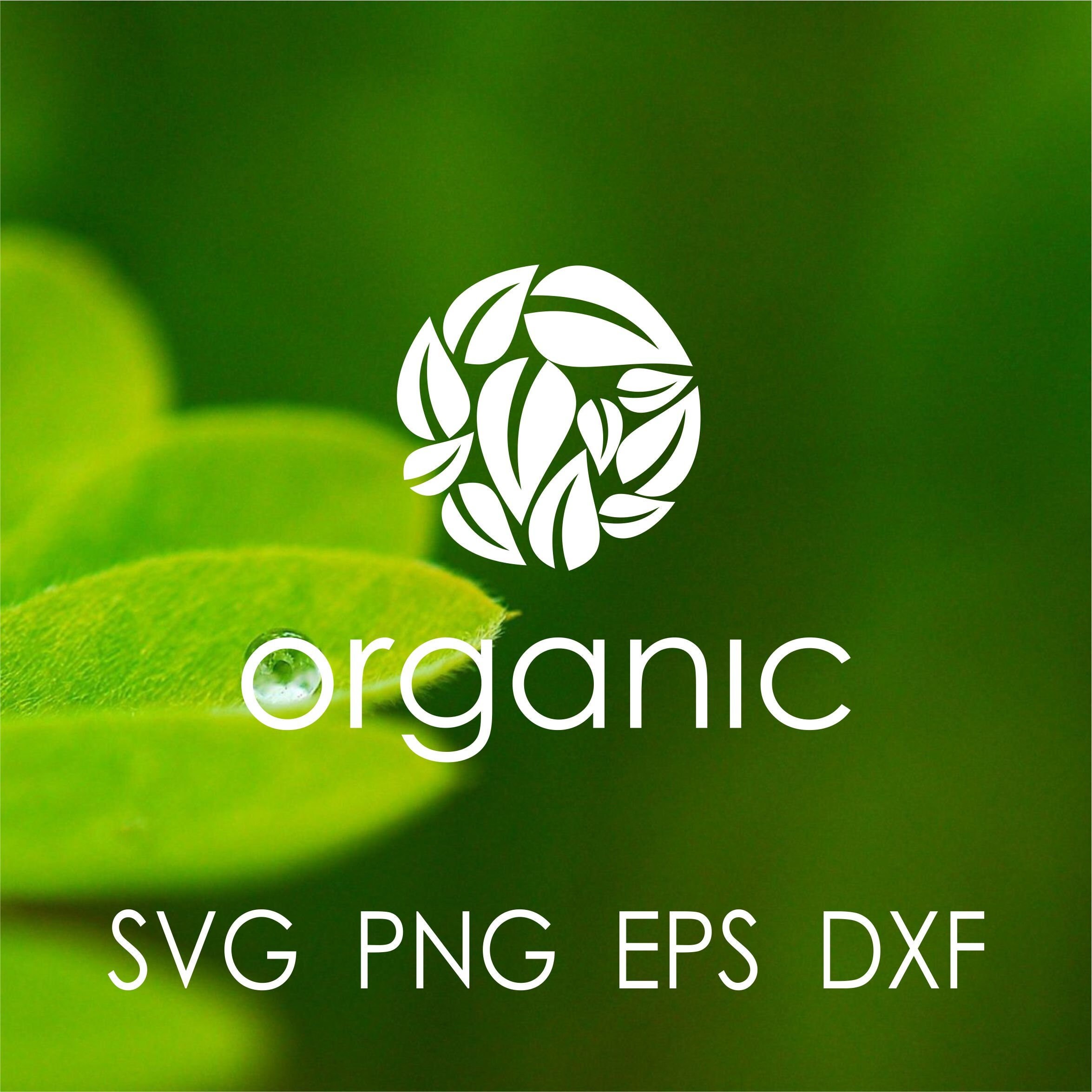 Organic Logo Green Svg, Dxf, Png, Eps. Graphic Design, Logo Maker, Logo ...