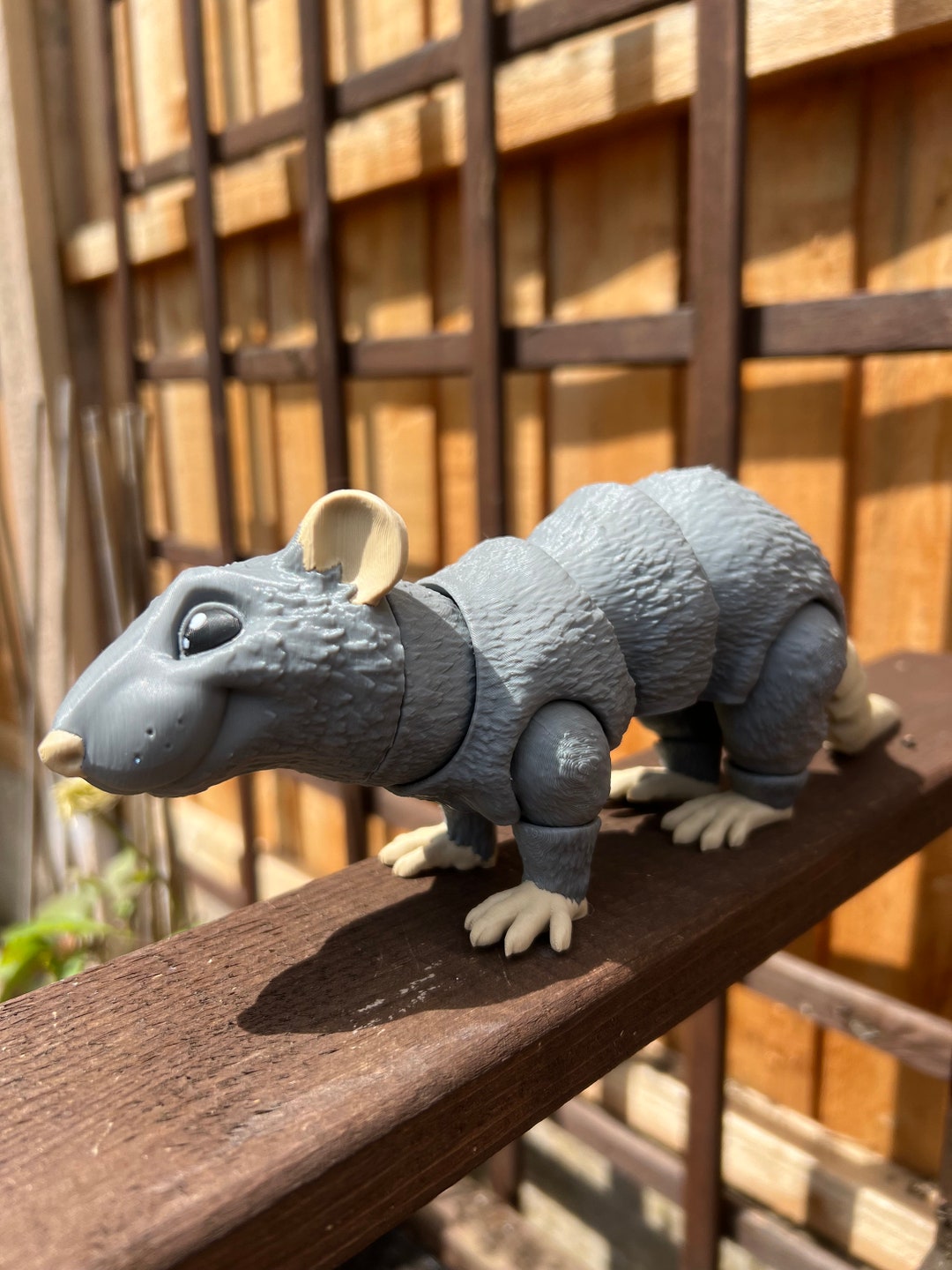 Articulated Cute Rat 10 Inches 25cm 3D Printed Rat Anxiety Fidget, Desk ...