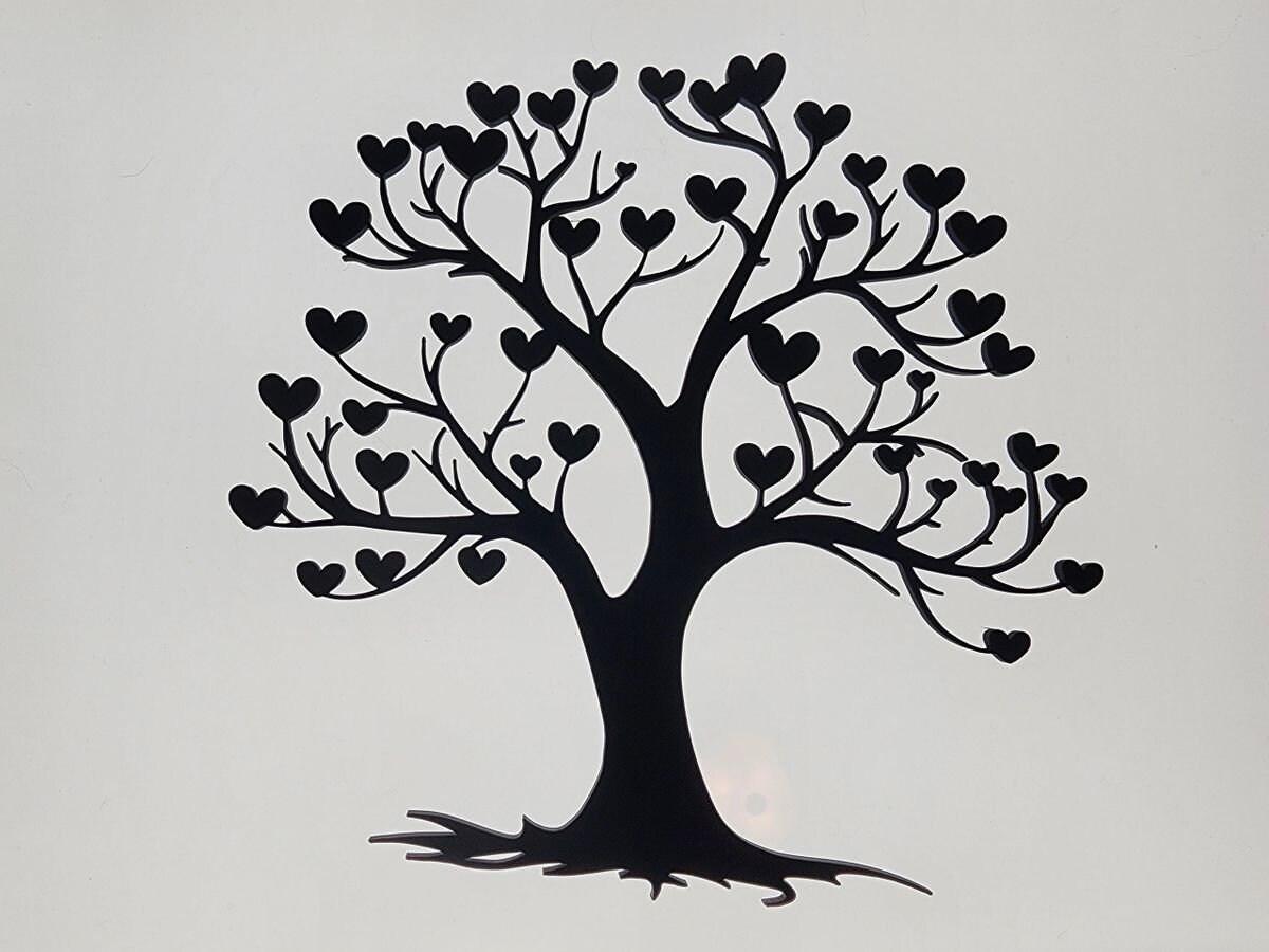 Heart Tree Silhouette, Wall Art - Etsy