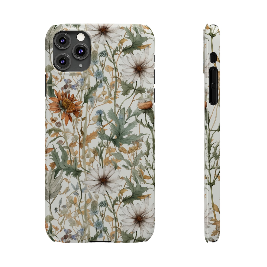 William Morris Inspired Floral Slim Phone Case - Art Nouveau Elegance ...