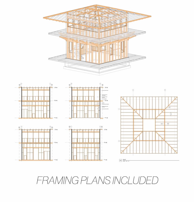 Smokey's Cabin - Hilltop Cabin Plans: 20'x20' Lookout Cottage ...