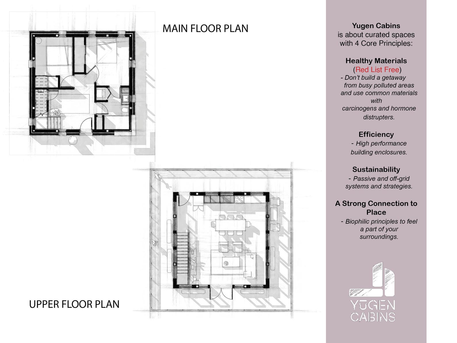 Smokey's 2.0 25' X 25' Lookout Cabin House Plans: Architectural Design ...