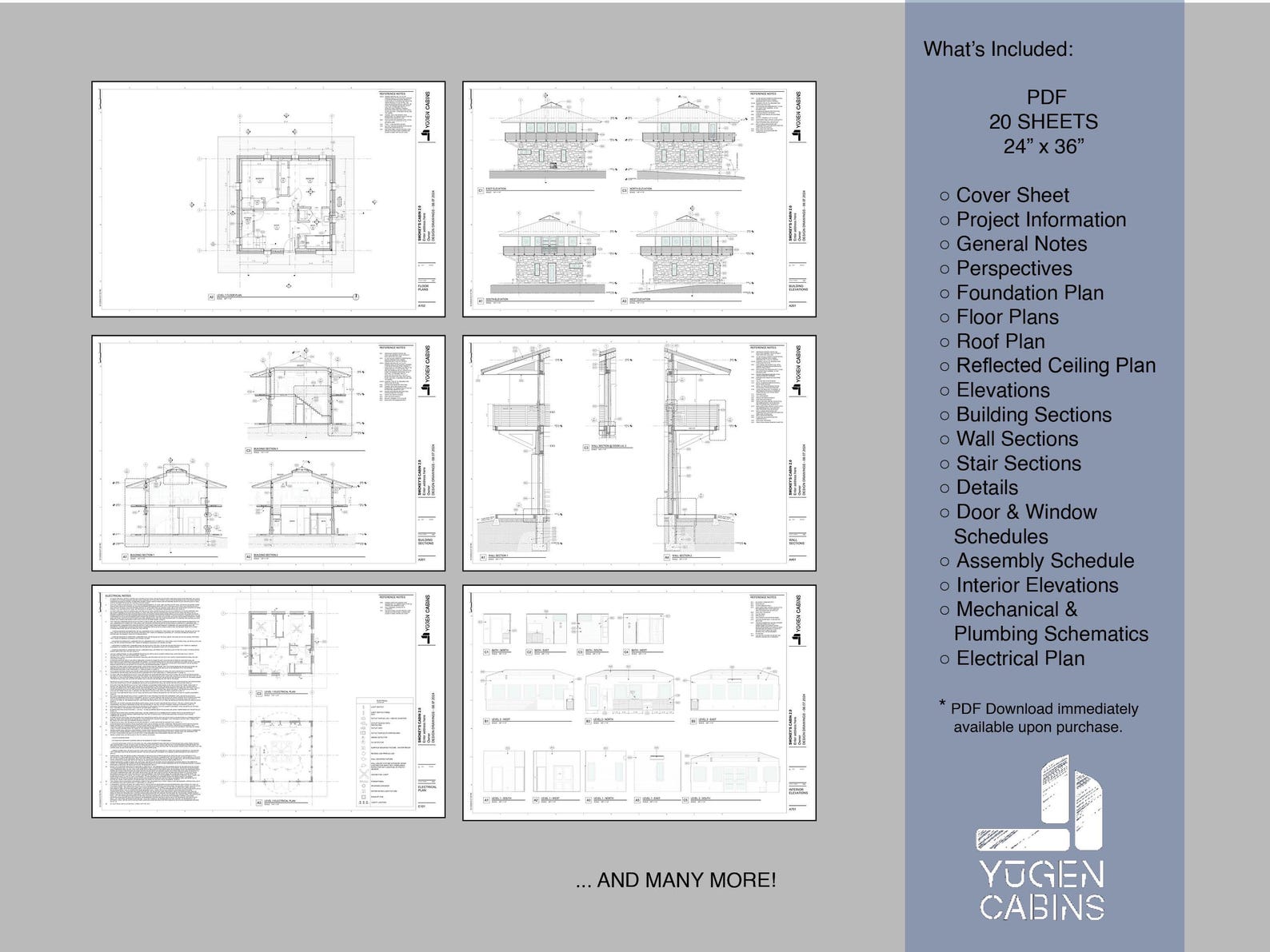 Smokey's 2.0 25' X 25' Lookout Cabin House Plans: Architectural Design ...