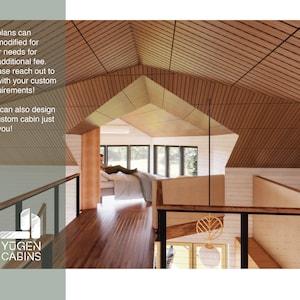 Tilt Loft- Hillside Cabin Plans: 1000 SF Modern Loft Cottage PDF ...