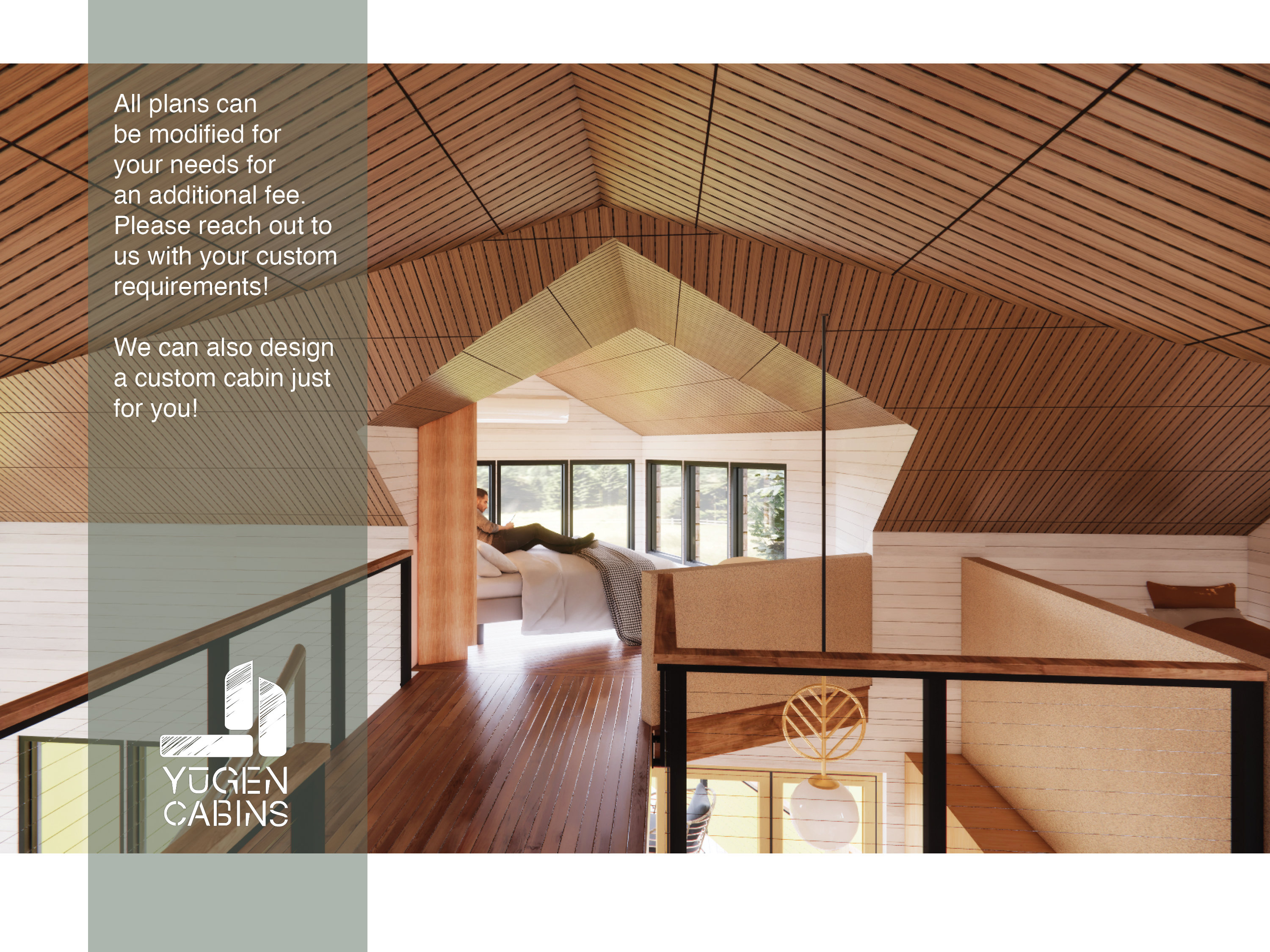 Tilt Loft- Hillside Cabin Plans: 1000 SF Modern Loft Cottage PDF ...