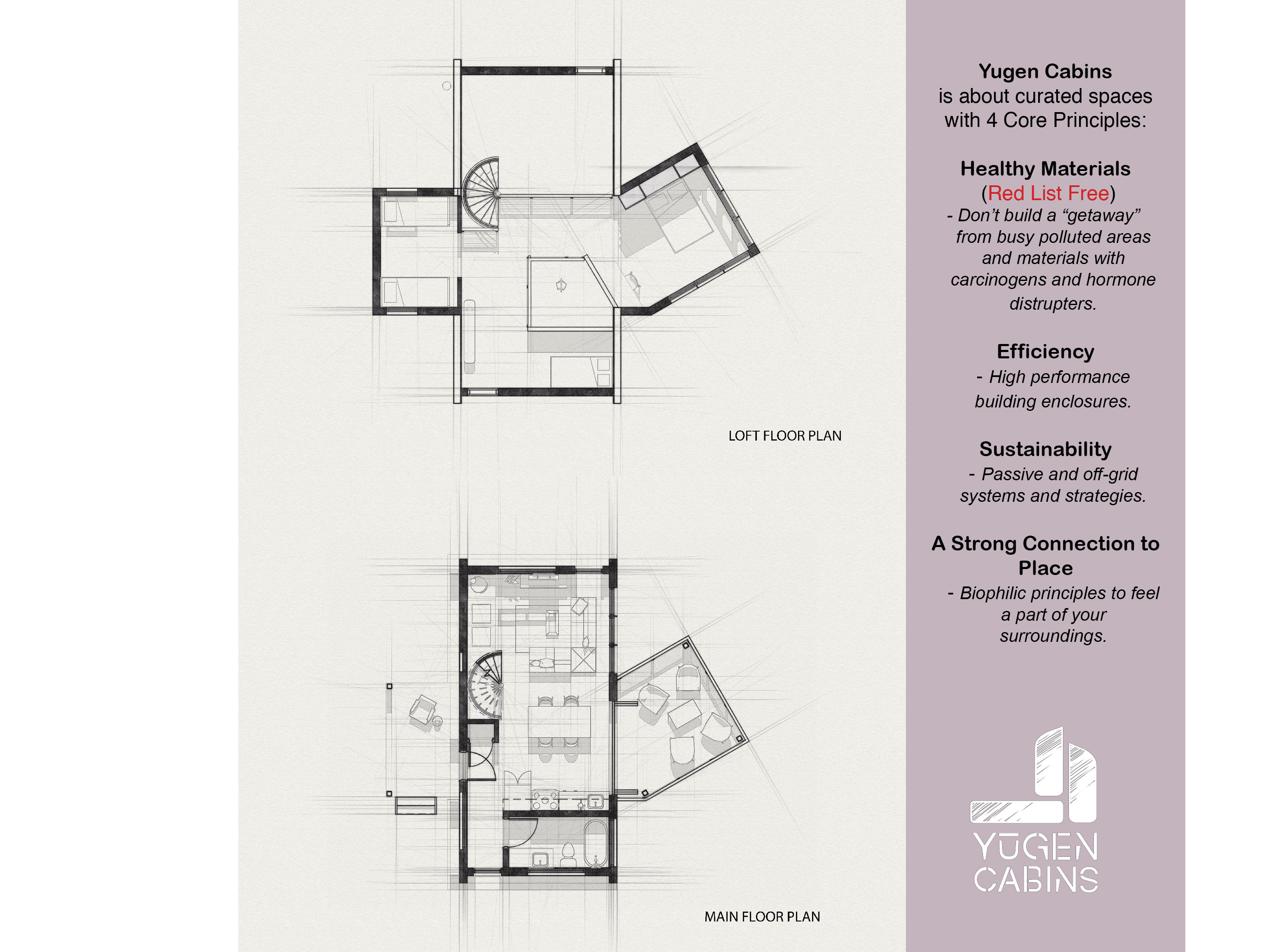 Tilt Loft- Hillside Cabin Plans: 1000 SF Modern Loft Cottage PDF ...