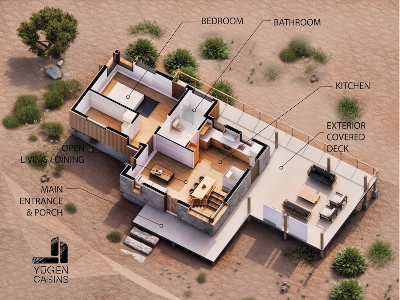 PT Cabin Design Drawings, 1500 Sq. Ft. Lodge Blueprints, PDF Download ...