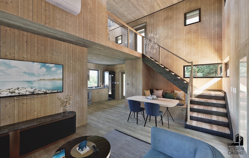 PT Cabin Design Drawings, 1500 Sq. Ft. Lodge Blueprints, PDF Download ...