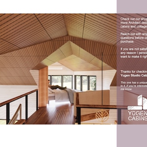 Yugen Studio ADU Cabin Design Drawings: Modern Cottage Blueprint 22'x26 ...