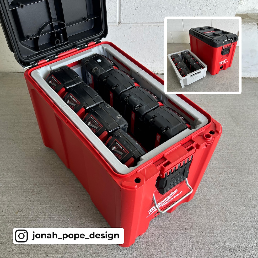 M18 Battery Insert for Milwaukee Packout Compact Tool Box | Jonah Pope Design Milwaukee Tools ...