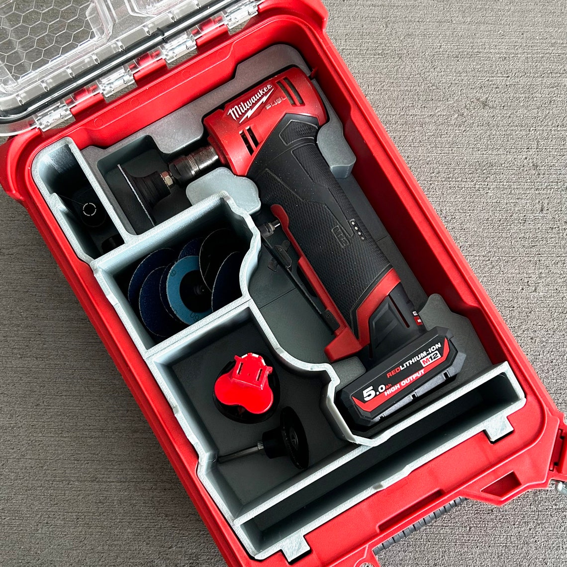 M12 Die Grinder Insert for Milwaukee Packout Compact Organizer | Jonah ...