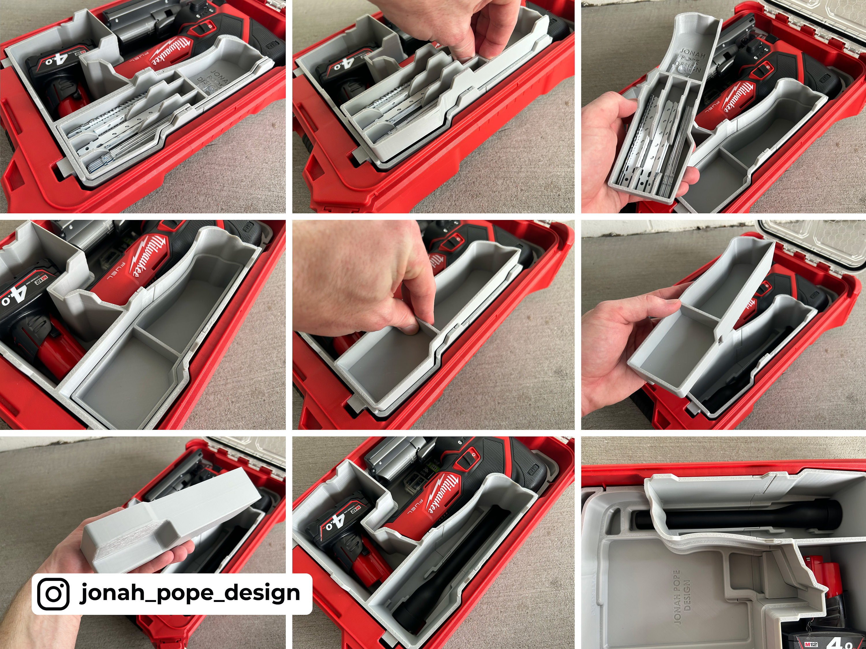 Milwaukee Packout Inserts Jonah Pope Design 3D Printed Insert Designed ...