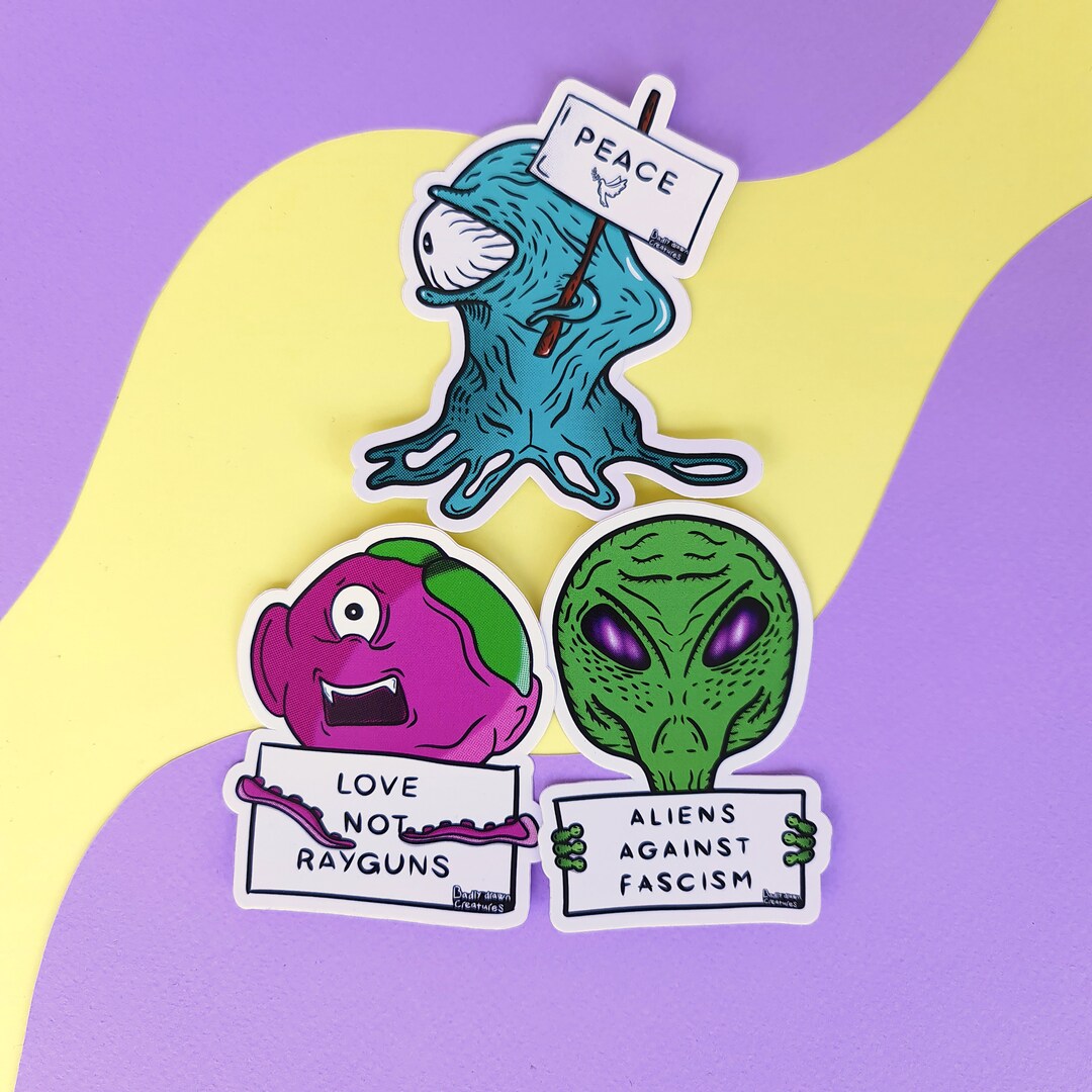 Aliens Vinyl Sticker Pack, 3 Stickers Aliens Vinyyli-tarrasetti, 3 ...