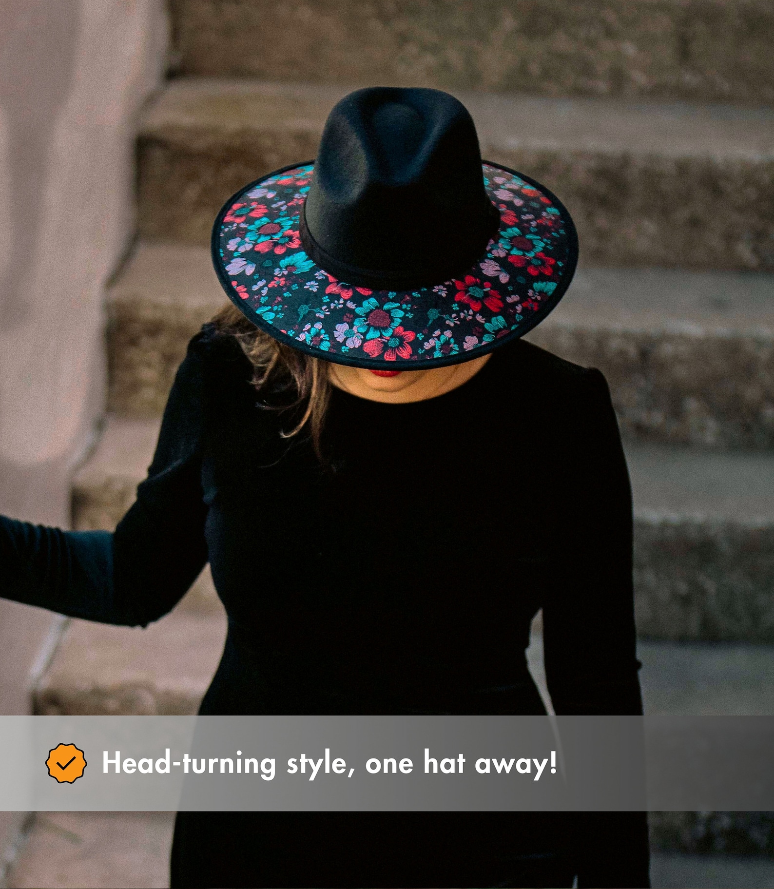 Velorosso - Floral Fedora Hat for Women, Womens Dress Hat, Fashionable ...