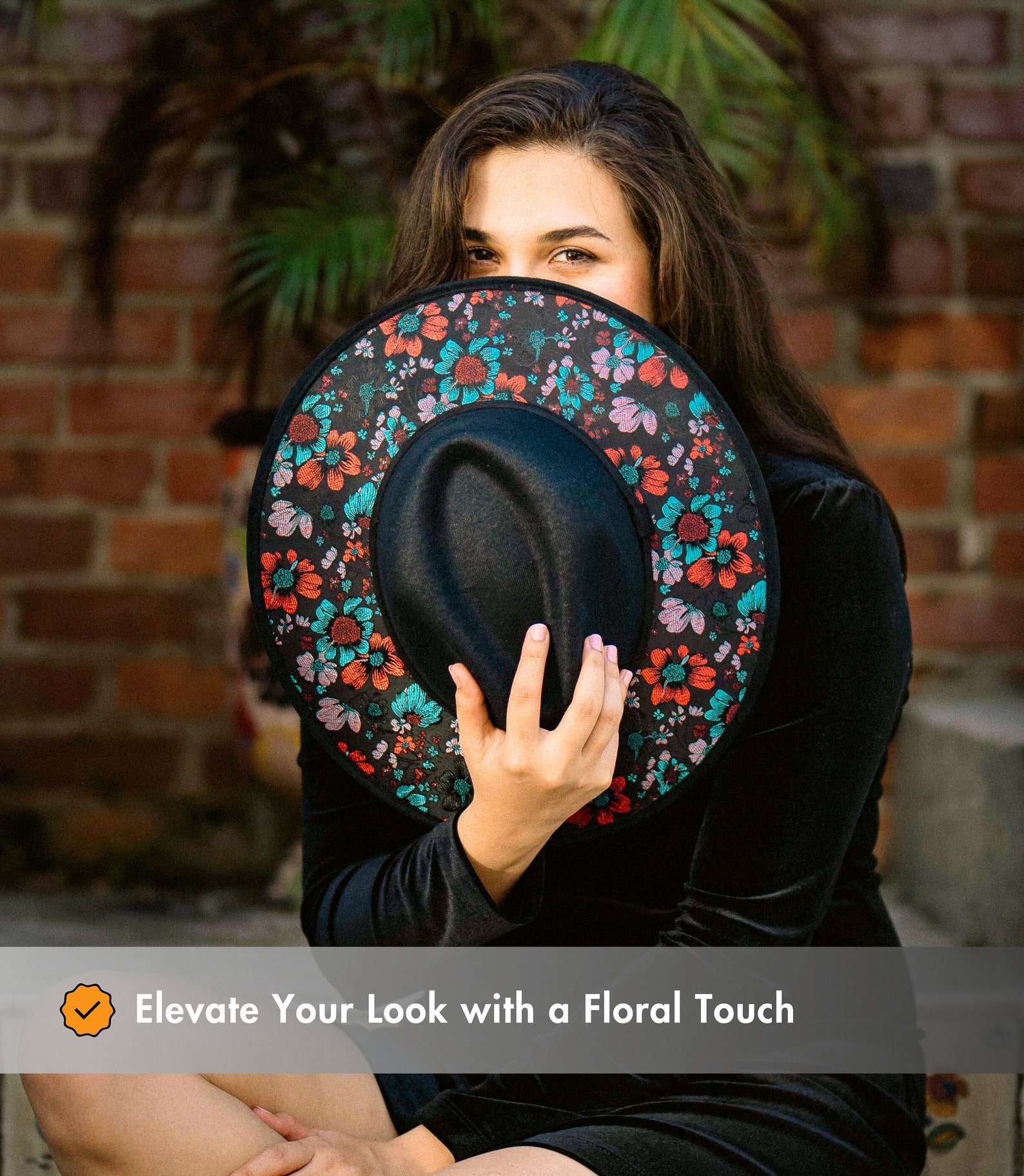 Velorosso - Floral Fedora Hat for Women, Womens Dress Hat, Fashionable ...