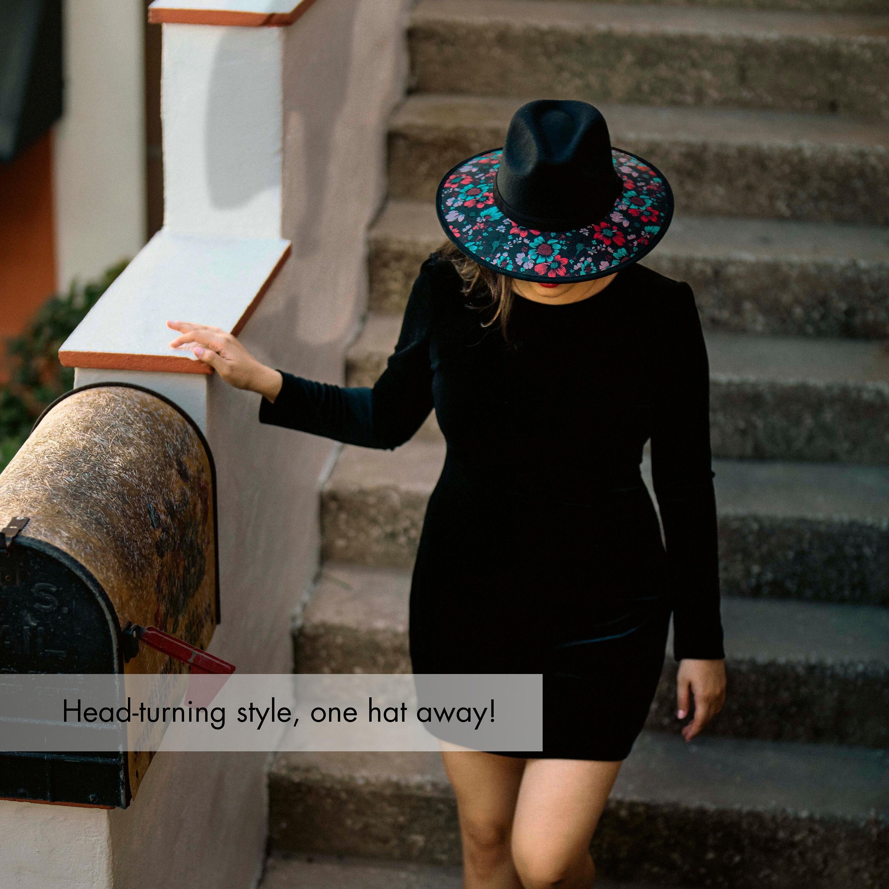 Velorosso Floral Fedora Hat for Women, Womens Dress Hat, Fashionable ...