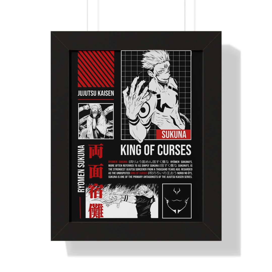 Jujutsu Kaisen Anime Sukuna Framed Vertical Poster - Etsy