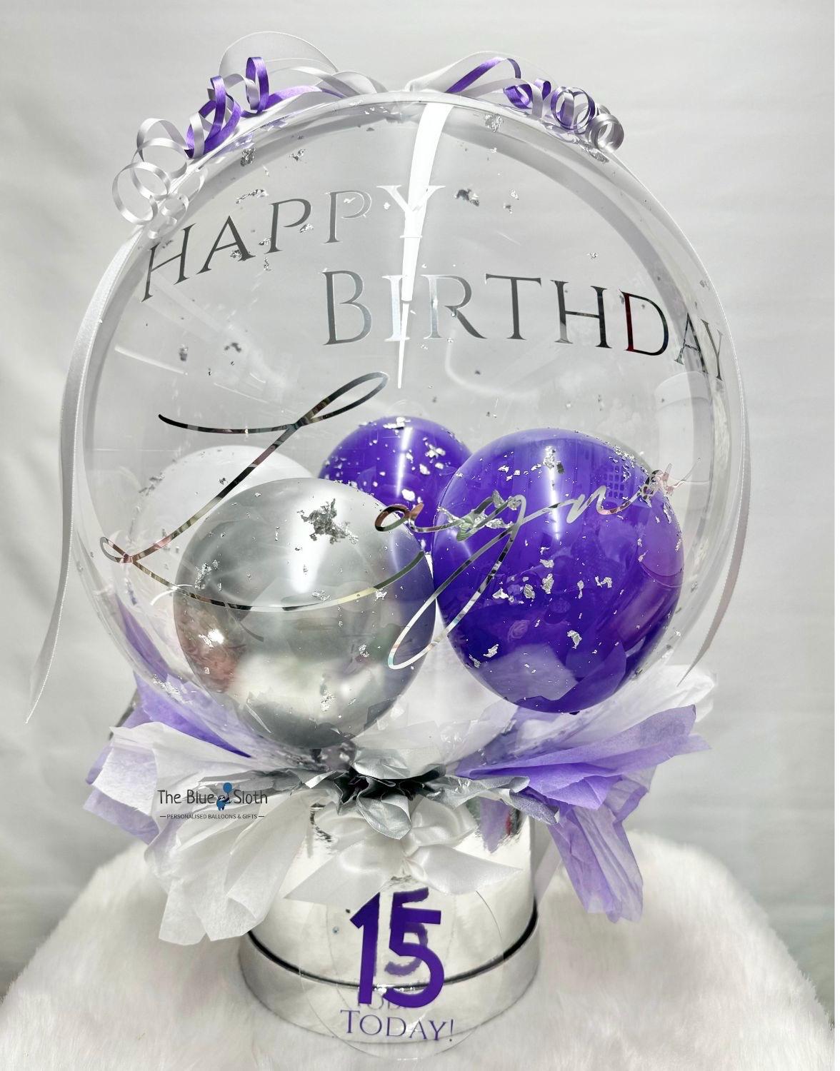 Personalised Bubble Balloon, Bobo Balloon , Birthday Balloon Gift,any ...