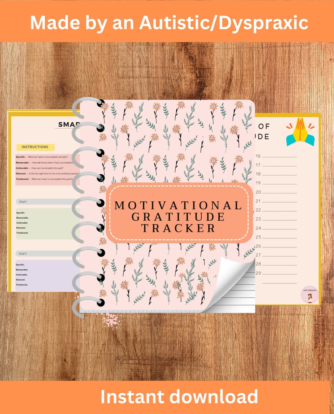 Motivational Gratitude Tracker - Etsy