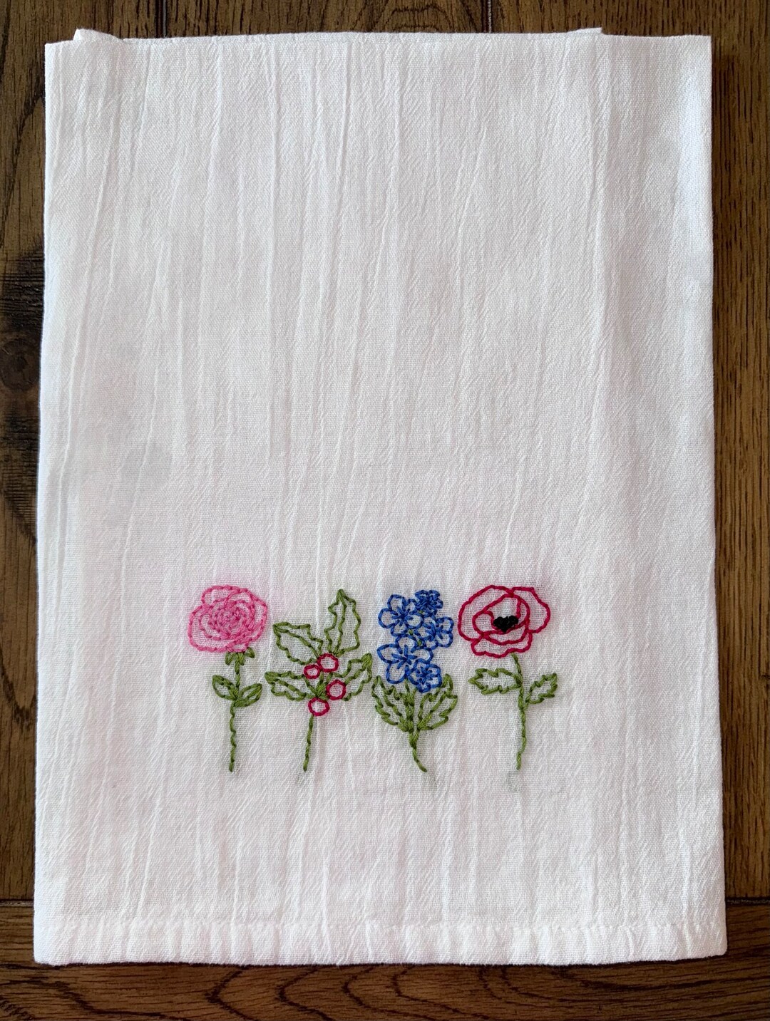 Birth Flower Tea Towels - Etsy